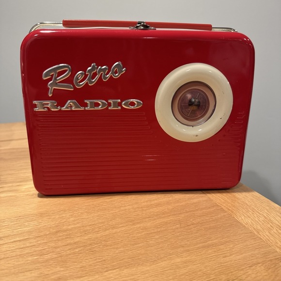 Portable Audio & Video | Retro Radio Red Collectible Tin Lunch Box ...